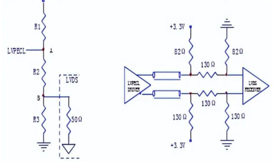 Differential Crystal Oscillator - LVPECL to LVDS Connection
